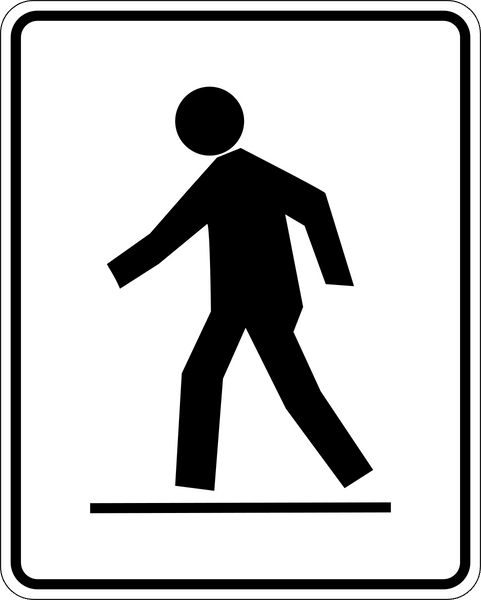 Pedestrian Crossing Right Regulatory Traffic Sign | Western Safety Sign