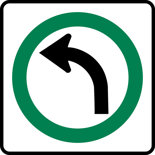 Left Turn Only Symbol Regulatory Traffic Sign | Western Safety Sign