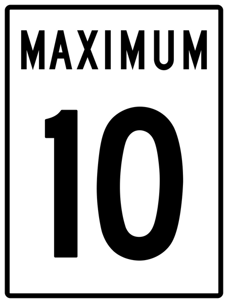 Maximum Speed Limit Regulatory Traffic Sign | Western Safety Sign