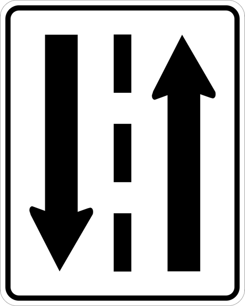 Two Way Traffic Regulatory Traffic Sign | Western Safety Sign