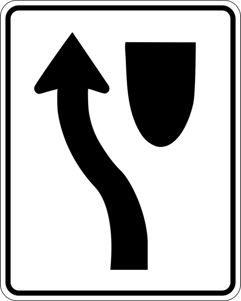 Barrier Keep Left Regulatory Traffic Sign | Western Safety Sign
