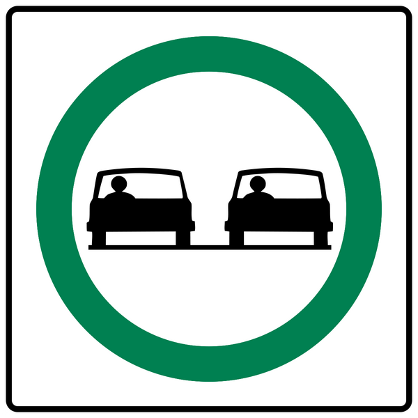 Passing Allowed Regulatory Traffic Sign | Western Safety Sign