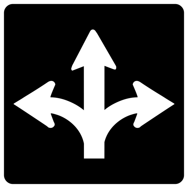 Three Way Forked Lane Regulatory Traffic Sign | Western Safety Sign