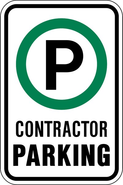 Contractor Parking Sign | Western Safety Sign