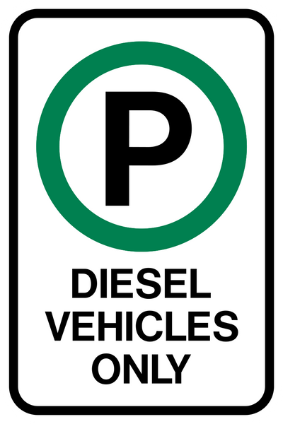 Diesel Vehicles Only Parking Sign | Western Safety Sign