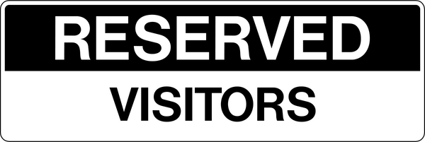 Reserved Visitors Parking Stall Sign | Western Safety Sign