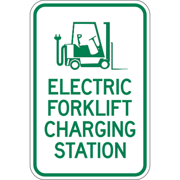 Electric Forklift Parking Sign | Western Safety Sign