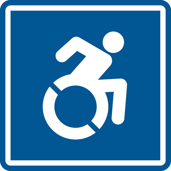 Wheelchair Accessible with Dynamic Wheelchair Graphic Washroom Sign ...