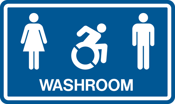 Unisex Accessible with People & Dynamic Wheelchair Graphics Washroom S ...