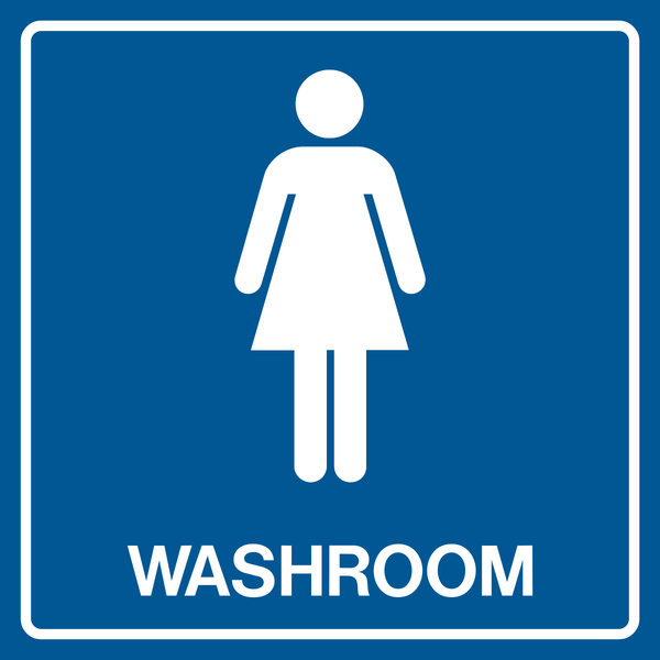 Women with Text & Female Graphic Washroom Sign | Western Safety Sign