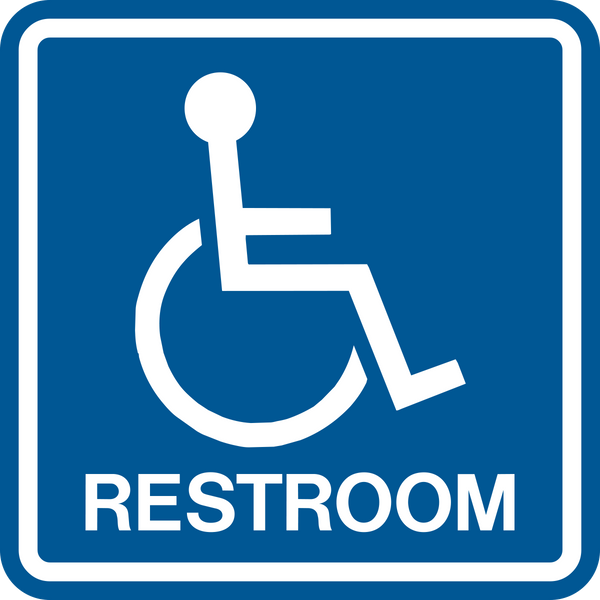 Wheelchair Accessible Restroom Washroom Sign | Western Safety Sign