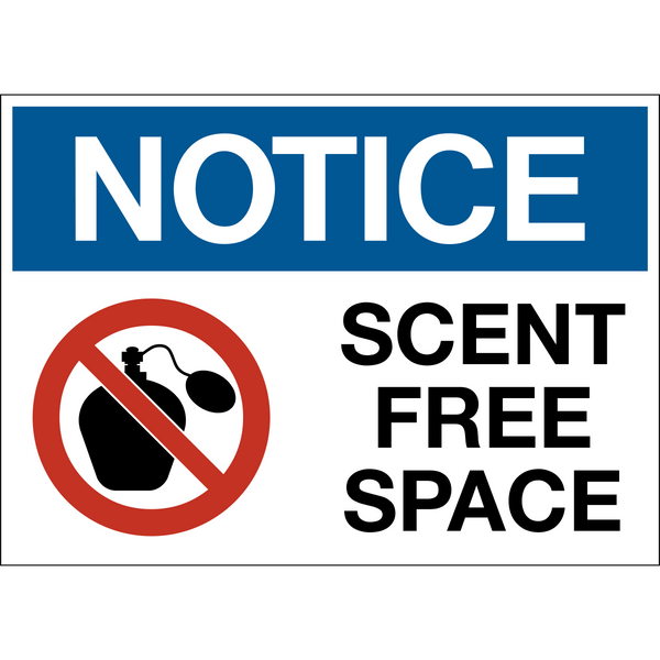 Scent Free Space Notice Sign | Western Safety Sign