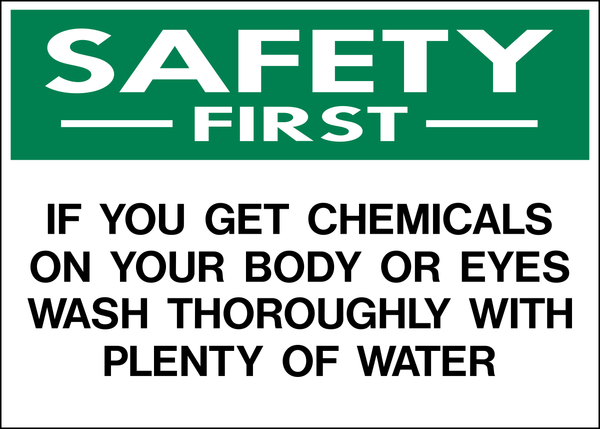 Safety First - Chemical Warning – Western Safety Sign