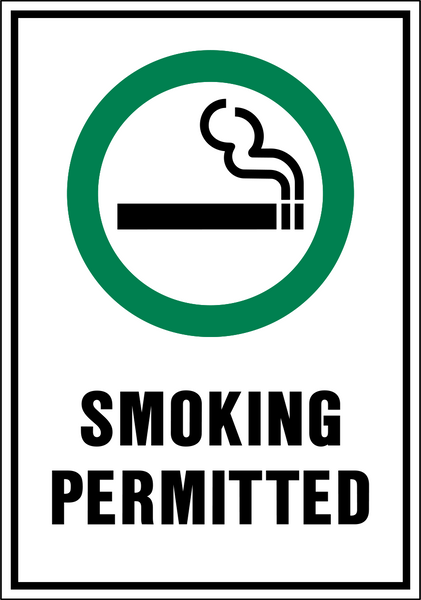Designated Smoking | Western Safety Sign