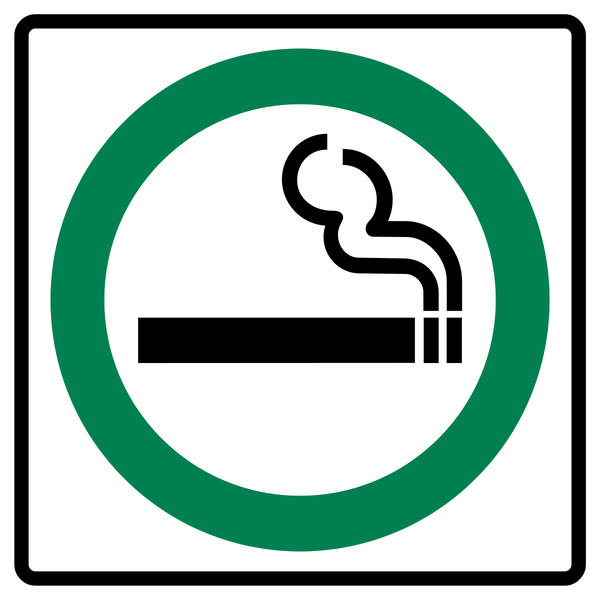 Designated Smoking symbol | Western Safety Sign