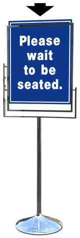 Stand - Chrome Floor Stand – Western Safety Sign