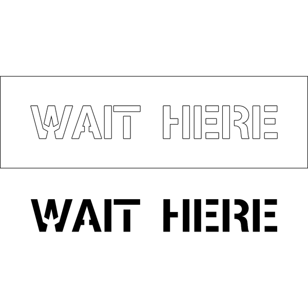 Stencil - Wait Here Stencil – Western Safety Sign