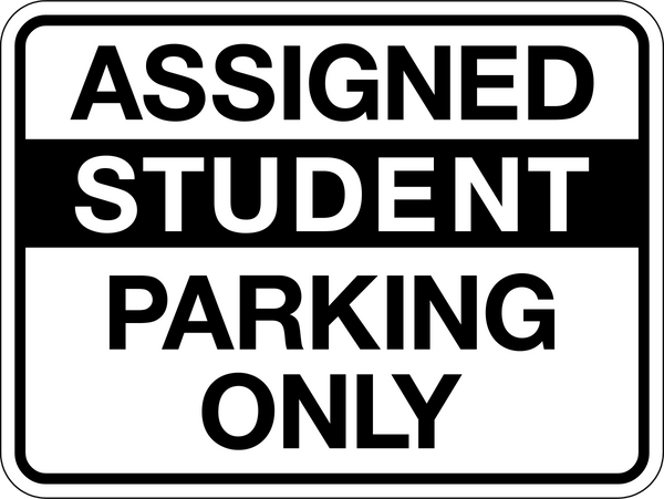 Student Parking | Western Safety Sign
