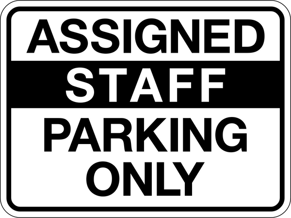 Assigned Staff Parking Sign | Western Safety Sign