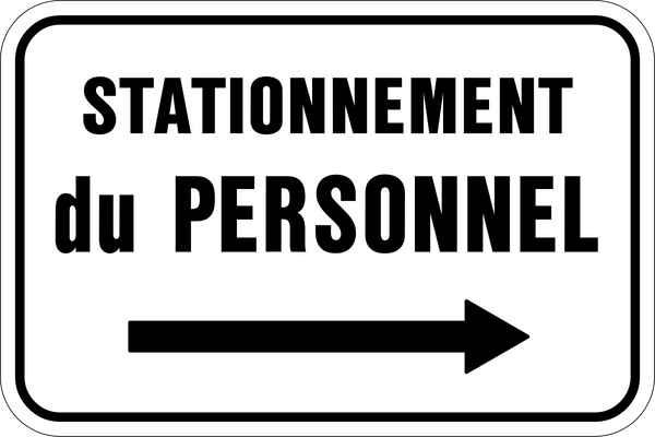 Staff French Parking Sign | Western Safety Sign