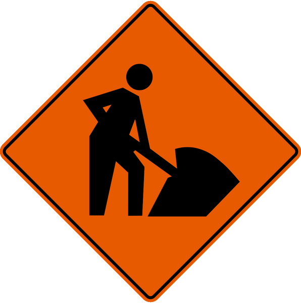 Men Working Work Zone Sign | Western Safety Sign