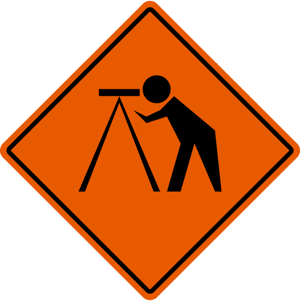 Survey Crew Working Work Zone Sign | Western Safety Sign