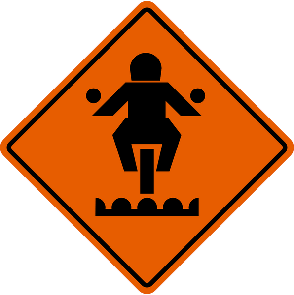 Grooved Road Work Zone Sign | Western Safety Sign