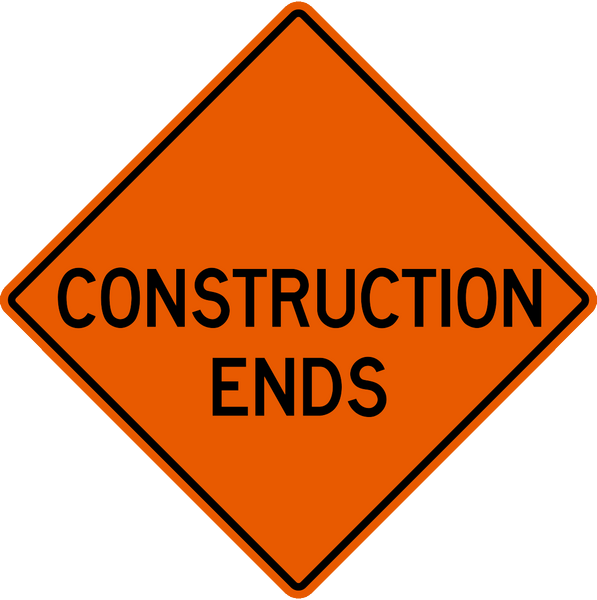 Construction Ends Work Zone Sign | Western Safety Sign