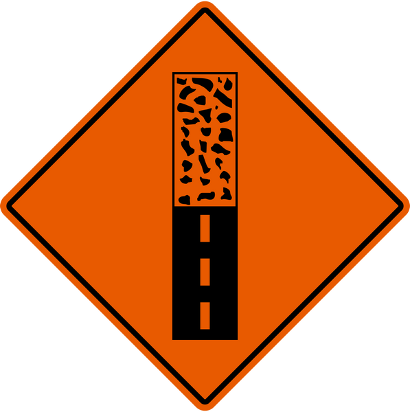 Pavement Ends Graphic Work Zone Sign | Western Safety Sign