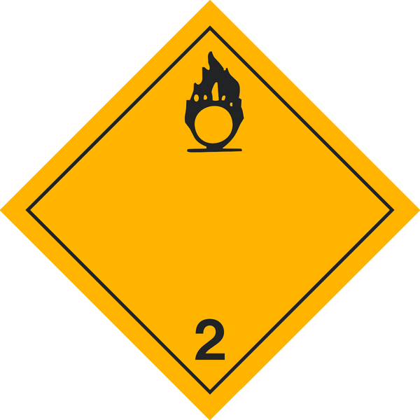 Class 2 Oxidizing Gases TDG Placard Sign | Western Safety Sign