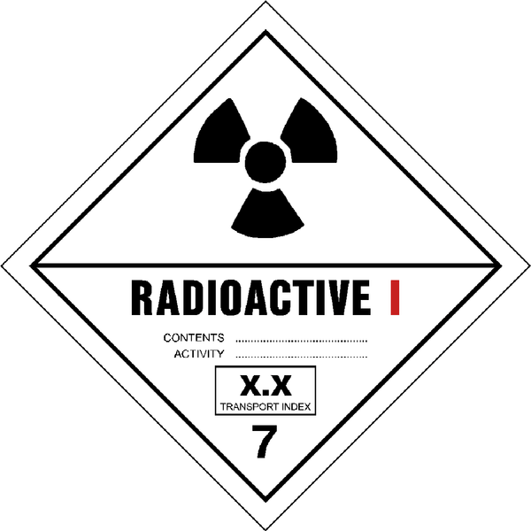 Class 7 Radioactive Materials I Custom UN Number TDG Placard Sign ...
