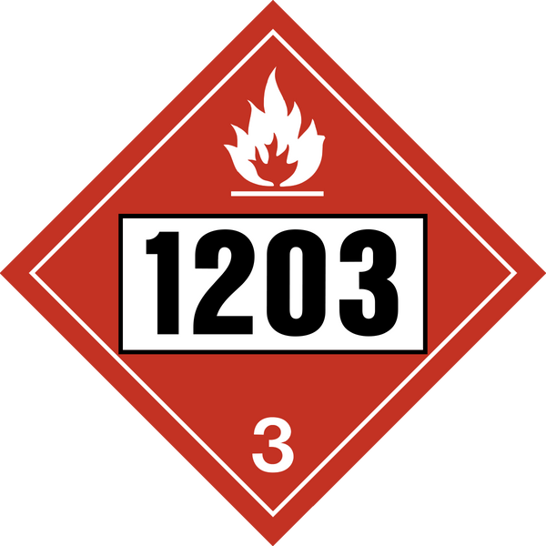 Class 3 UN 1203 Gasoline TDG Placard Sign | Western Safety Sign