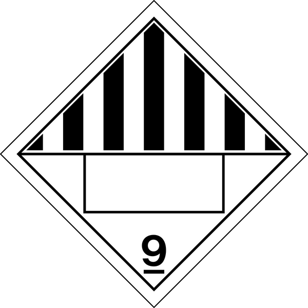 Class 9 Miscellaneous Dangerous Goods Custom TDG Placard Sign | Western ...