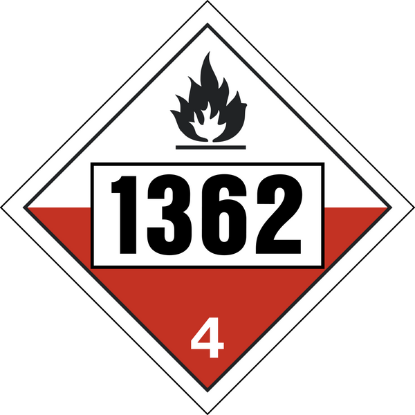 Class 4.2 UN 1362 Carbon Activated TDG Placard Sign | Western Safety Sign