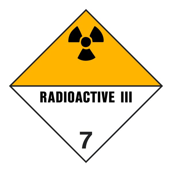 Class 7 Radioactive Materials III - TDG Placard Sign | Western Safety Sign