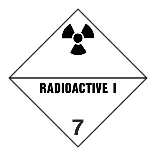 Class 7 Radioactive Materials I TDG Placard Sign | Western Safety Sign