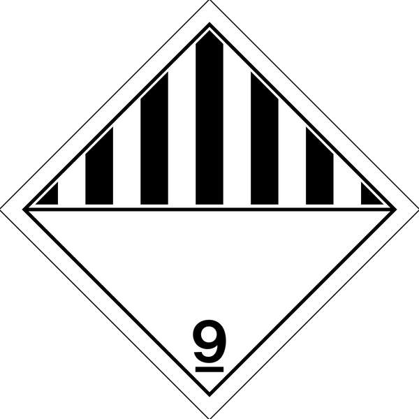 Class 9 Miscellaneous Dangerous Goods Materials TDG Placard Sign ...