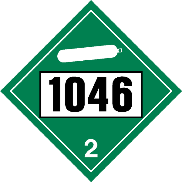 Class 2 Non-Flammable & Non-Toxic Gases Helium UN1046 - TDG Placard Si ...