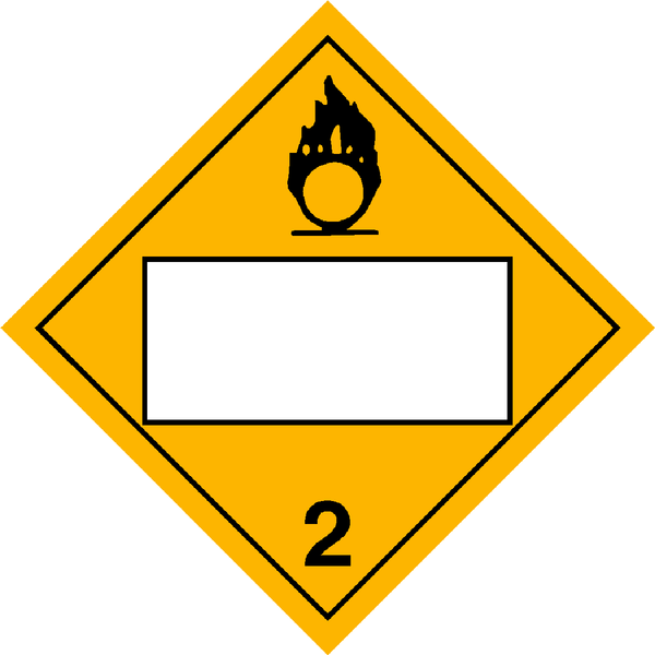 Class 2 Oxidizing Gases Custom UN Number TDG Placard Sign | Western ...