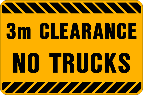 3m Clearance No Trucks Sign | Western Safety Sign