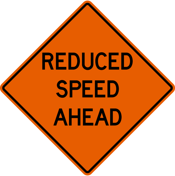 Reduced Speed Ahead Work Zone Sign | Western Safety Sign