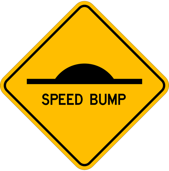 Speed Bump Warning Traffic Sign | Western Safety Sign