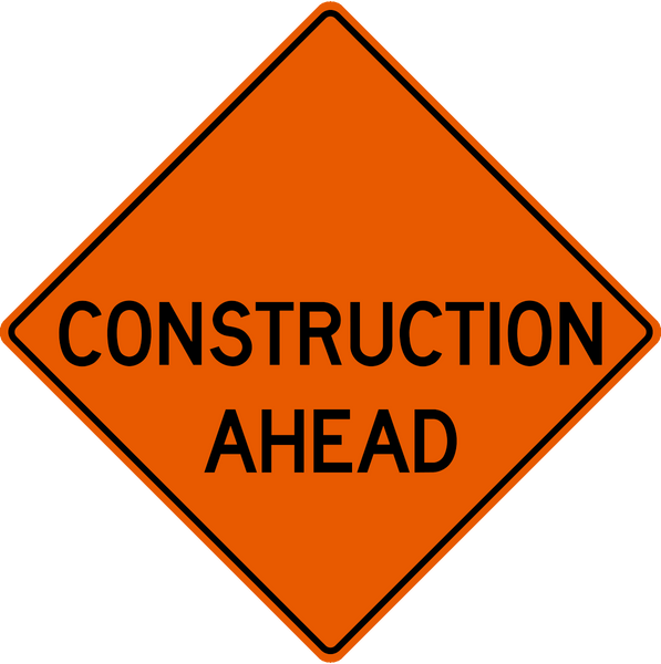 Construction Ahead Work Zone Sign | Western Safety Sign