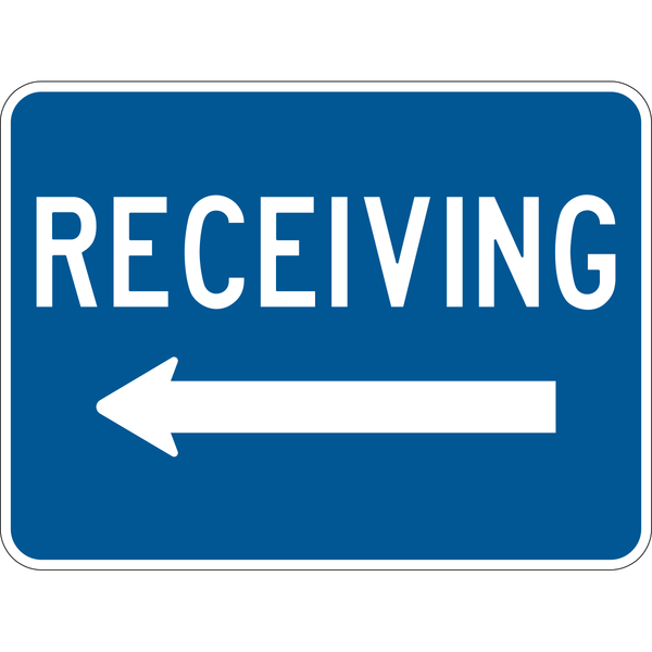 Receiving arrow left blue Sign | Western Safety Sign