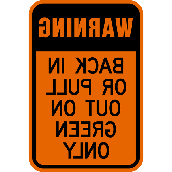 Back In Warning | Western Safety Sign