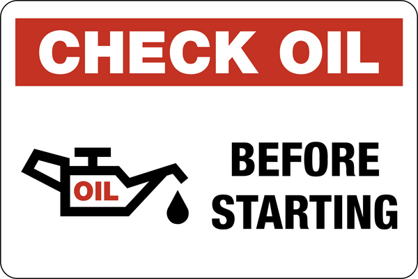 Check Oil | Western Safety Sign
