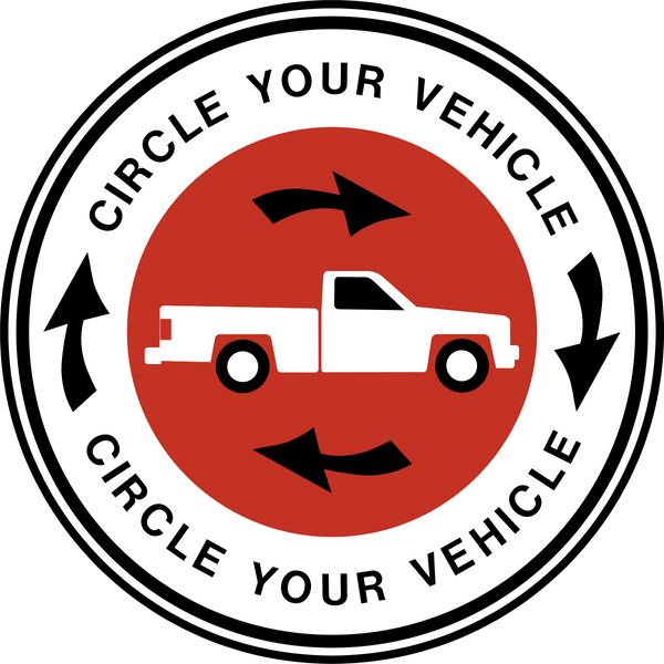 Circle Your Vehicle Decal | Western Safety Sign