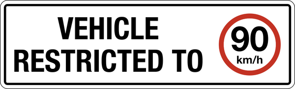 Vehicle Speed Restricted | Western Safety Sign
