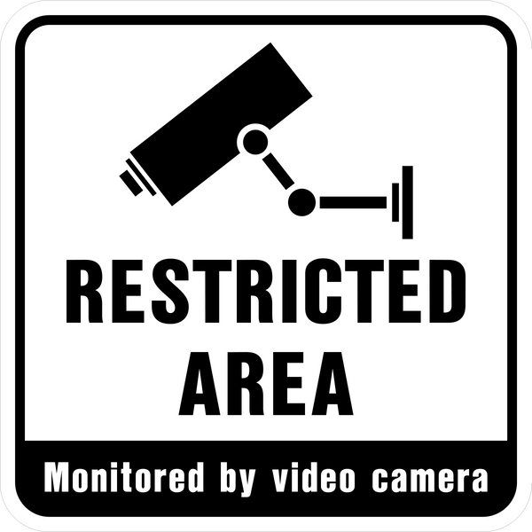 Restricted Area Monitored Sign | Western Safety Sign