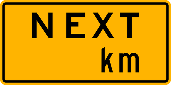 Next Distance Tab Warning Traffic Sign | Western Safety Sign